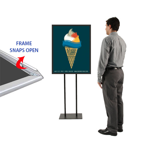 Floor Stand 17x22 Sign Holder | Snap Frame 1 1/4" Wide FREE Shipping – SnapFrames4Sale
