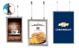 Sleek Hanging Displays: Shop Ceiling Mount Double Sided Snap Frames ...