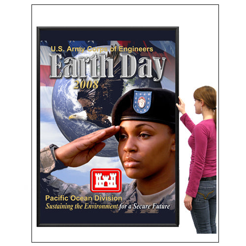 SwingSnaps Extra Large Poster Snap Frames (1 3/4" Security Profile ...